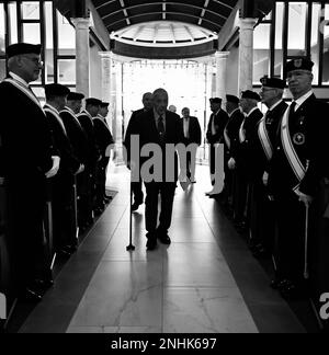 Fifth Chief Master Sgt. of the Air Force Robert D. Gaylor looks at the ...