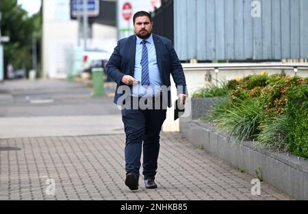 Lawyer Rowan King is seen outside Toowoomba Magistrates Court in ...