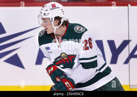 NHL profile photo on Minnesota Wild player Connor Dewar at a game ...