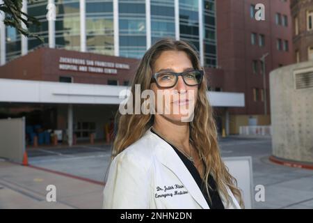 Dr. Judith Klein seen at the ambulance bay at Zuckerberg San Francisco ...