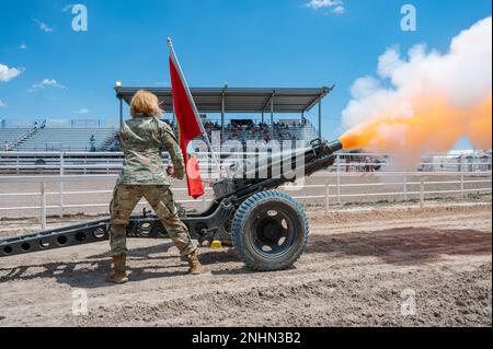 Col. Catherine Barrington, 90th Missile Wing commander, speaks to ...