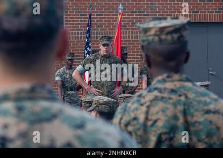 U.S. Marine Corps Col. Garrett Hoffman, commanding officer, Marine ...