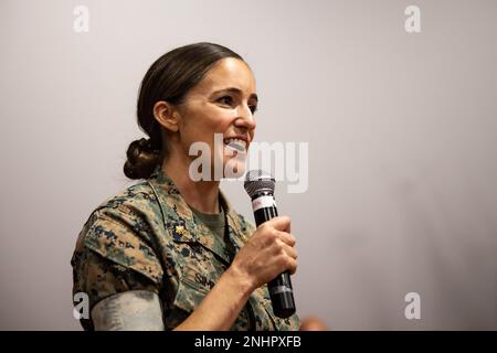 U.S. Navy Lt. Cmdr. Jennifer Forbus, left, the executive officer of the ...