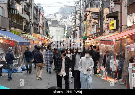 Restaurants on Hoppy Street Asakusa Tokyo Japan. This 80-meter-long ...