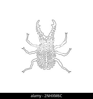 continuous one line drawing of an agricultural utility tractor in ...