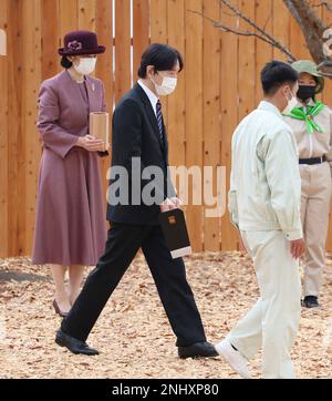 Japanese Crown Prince Akishino (Fumihito) and Crown Princess Kiko visit ...