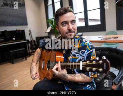 Singer Beret poses during an interview for Europa Press, at Warner ...