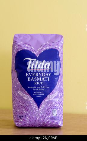 Packet of Tilda Everyday Basmati Rice, UK Stock Photo - Alamy