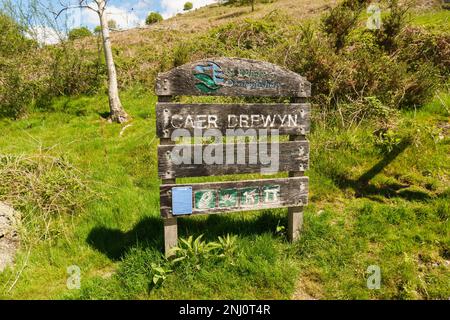 Sign post erected by Denbighshire council pointing to the Dee Valley ...