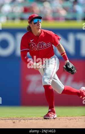 Philadelphia Phillies' Bryson Stott plays during a baseball game, Monday, May 22, 2023, in ...