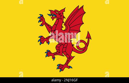 Flag of the county of Somerset Stock Photo - Alamy