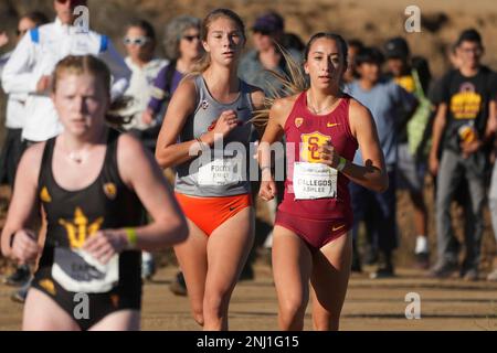 Ashlee Gallegos of Southern California runs in the women's race during ...