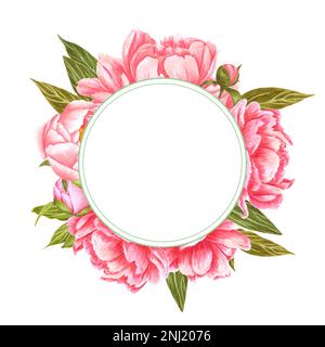 Peony bouquet floral botanical flowers. Wild spring leaf wildflower ...