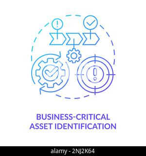 Business-critical asset identification blue concept icon Stock Vector ...
