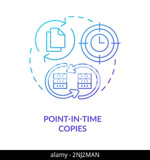 Point-in-time copies blue concept icon Stock Vector Image & Art - Alamy