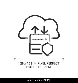 Data migration to cloud pixel perfect RGB color icon Stock Vector Image ...