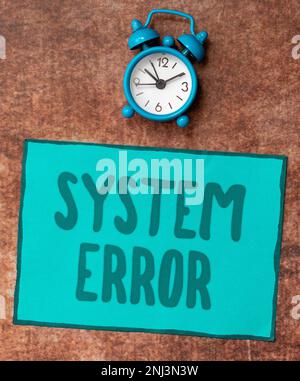 Conceptual display System Error, Business showcase Technological ...