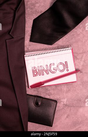 Writing displaying text Bingo. Business showcase game of chance in ...