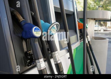 BP gasoline (petrol) and Diesel filling station prices per Liter Stock ...