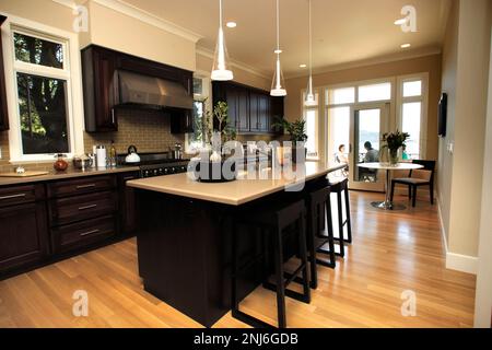 View of kitchen looking towards bay window. Agnes' House, Brackenbury ...
