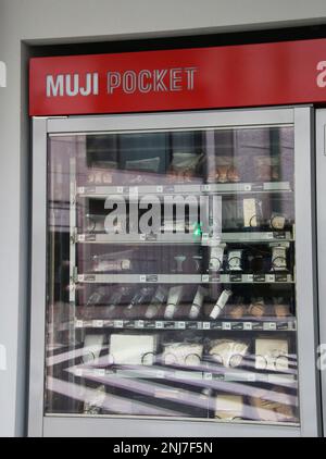 The vending machine of Muji (Mujirushi Ryohin) is seen in Shinjuku Ward ...