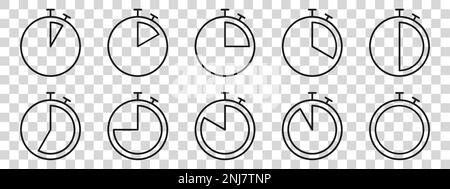 Timers icon on transparent background. Isolated vector elements ...