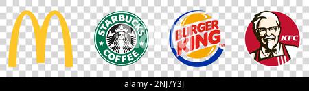 McDonalds, KFC, Starbucks, Burger King logos Stock Vector Image & Art ...