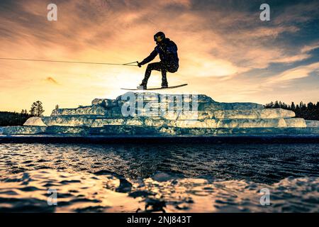 Wakeboarders Felix Georgii, Dominik Gührs and Dominik Hernler tackled ...