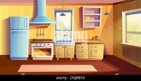 extractor range hood cartoon vector illustration Stock Vector Image ...