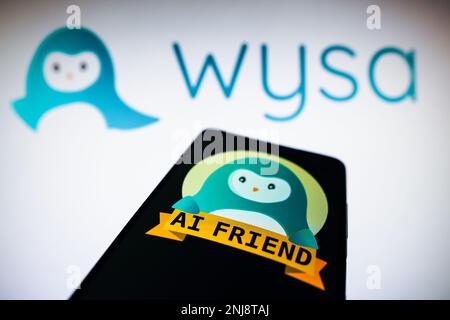In this photo illustration, the Wysa logo is seen displayed on a ...