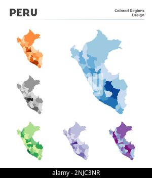 Peru map. Borders of Peru for your infographic. Vector country shape ...