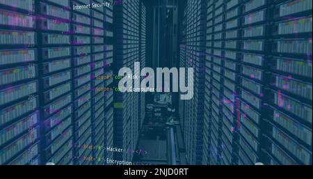 Image of data processing over server room Stock Photo - Alamy