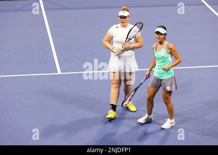 Sara Saito in action during her girls singles match on day six of the ...