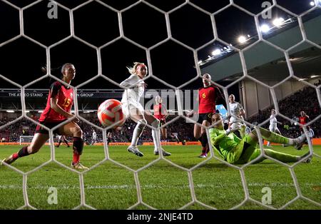 (L) Chloe Kelly of England scores a goal during the UEFA Women's EURO ...