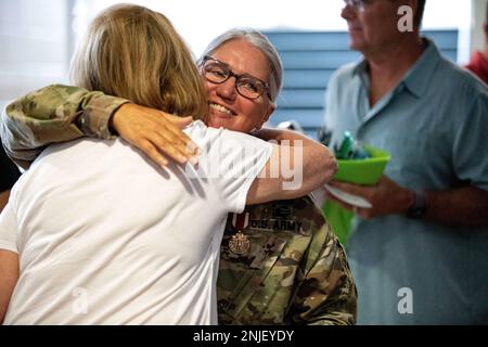 Chief Warrant Officer (4) Peggy Bates gives her remarks during her ...
