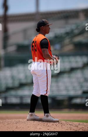 FCL Orioles pitcher Omar Hernandez (49) during an MiLB Florida Complex ...