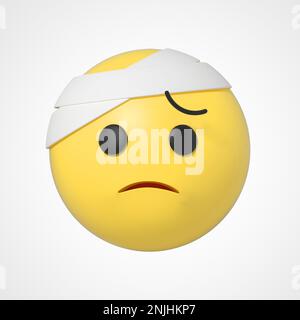 3d emoji emoticon character injury Stock Photo - Alamy