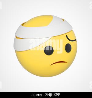 3d emoji emoticon character injury Stock Photo - Alamy