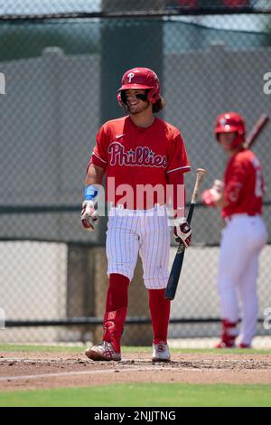 FCL Phillies Nikau Pouaka-Grego (6) bats during a Florida Complex ...