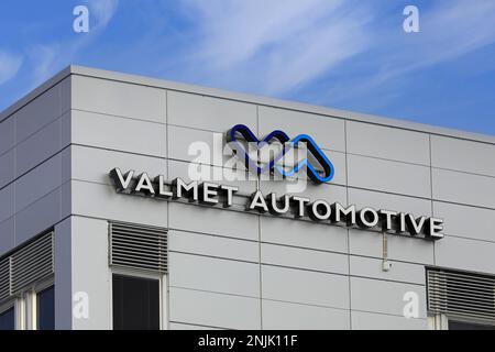 Valmet Automotive logo outside Valmet Automotive EV Power Oy corporate ...