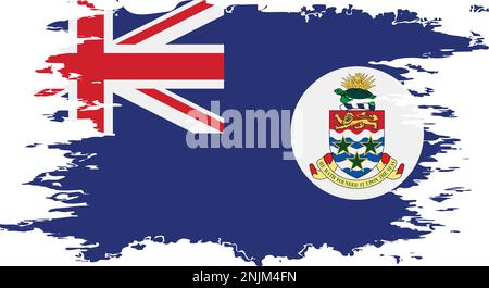 Cayman Islands flag grunge brush and text poster, vector Stock Vector ...