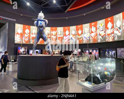 SHANGHAI, CHINA - JULY 24, 2022 - Ultraman and monster models are on ...
