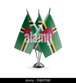 Small national flags of the Dominica on a white background Stock Photo ...