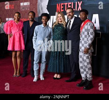 DAVID HARBOUR and ERICA ASH in WE HAVE A GHOST (2023), directed by CHRISTOPHER LANDON. Credit ...