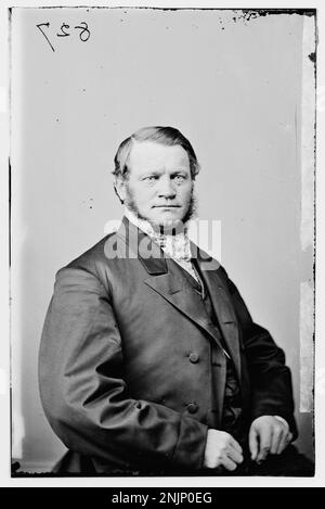 Portrait of Hon. Josiah Bushnell Grinnell, Iowa politician, in formal ...