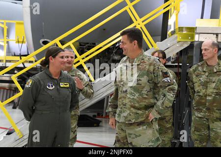 Capt. Tracy Pumford, 168th Wing KC-135 Stratotanker pilot, enjoys the ...