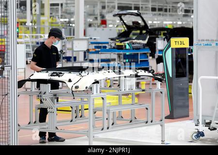 Lotus Eletre electric SUV on display at the 2023 Shanghai Auto Show ...