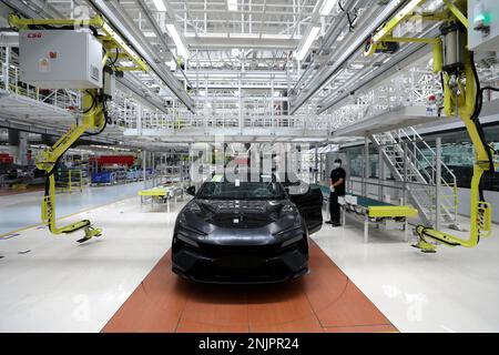 Lotus Eletre electric SUV on display at the 2023 Shanghai Auto Show ...