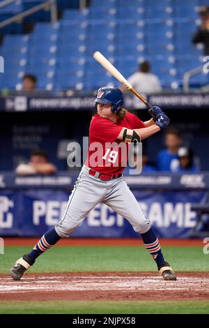 Zachary Root (19) of Fort Myers High School in Fort Myers, Florida fist ...