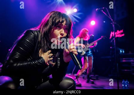 Holly Minto, lead singer of British rock band Crawlers performs on the ...